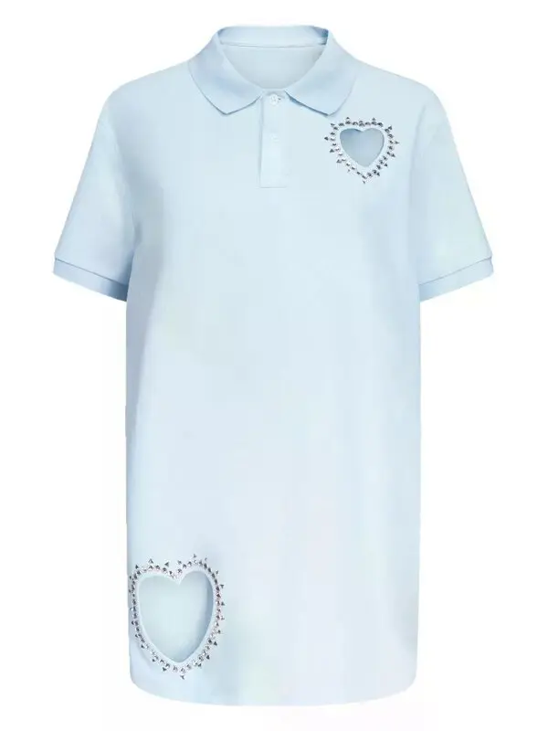 AREA Crystal-embellished Cut-out Minidress