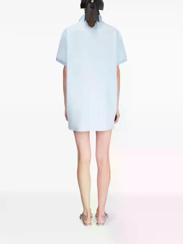 AREA Crystal-embellished Cut-out Minidress