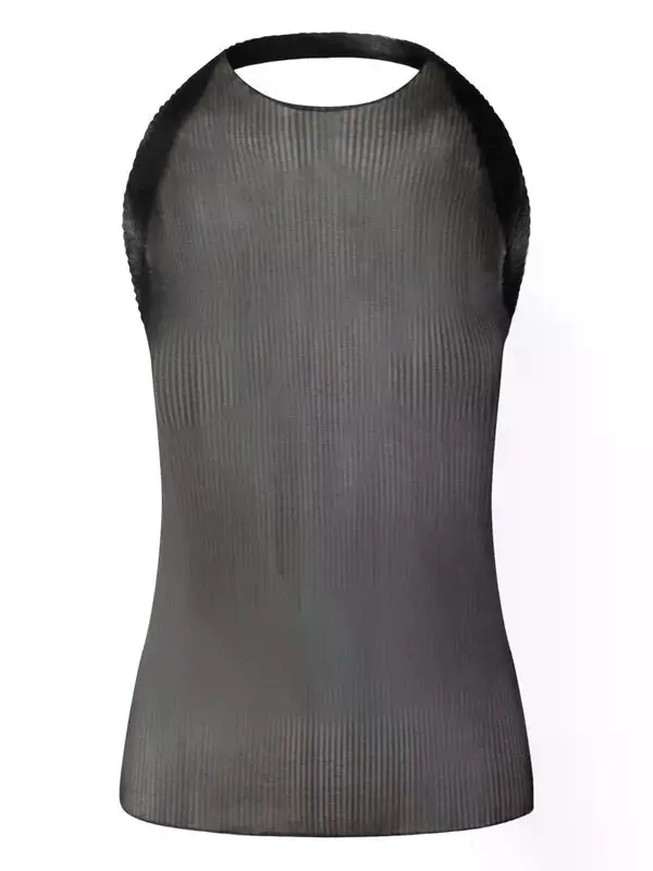 CIRCUS HOTEL Sheer Top - Black