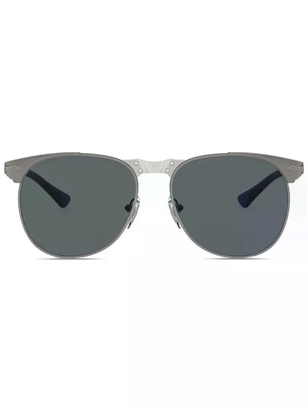 Persol Round Frame Sunglasses - Silver