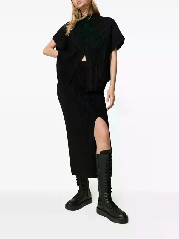 TWINSET Lace-up Sheepskin Boots