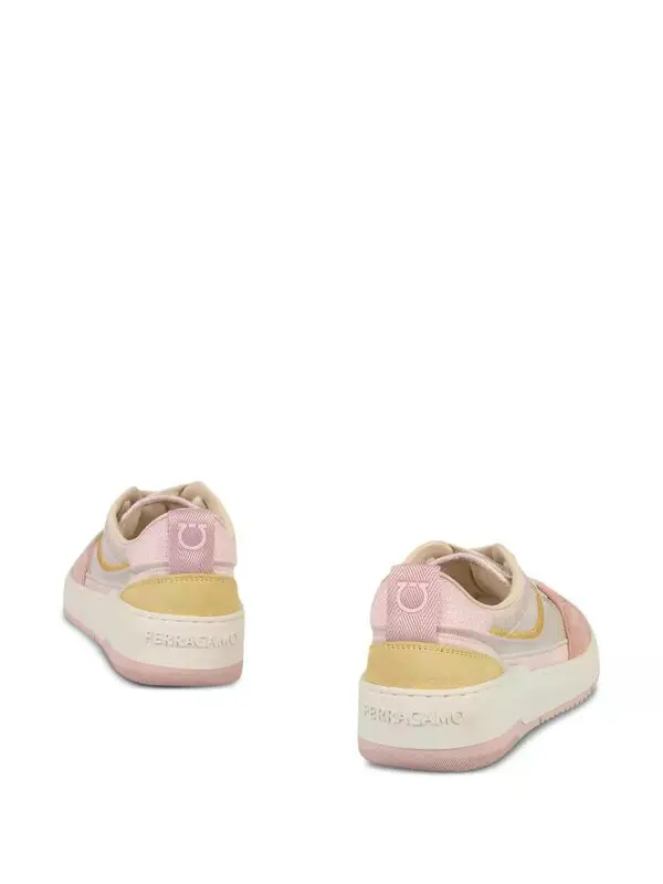 FERRAGAMO Mesh And Suede Lace-up Sneakers