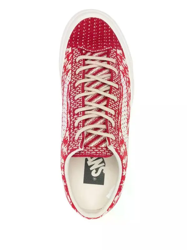 VANS Intarsia-knit Sneakers - Red