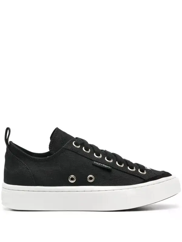 COURREGES Canvas Embroidered-logo Sneakers