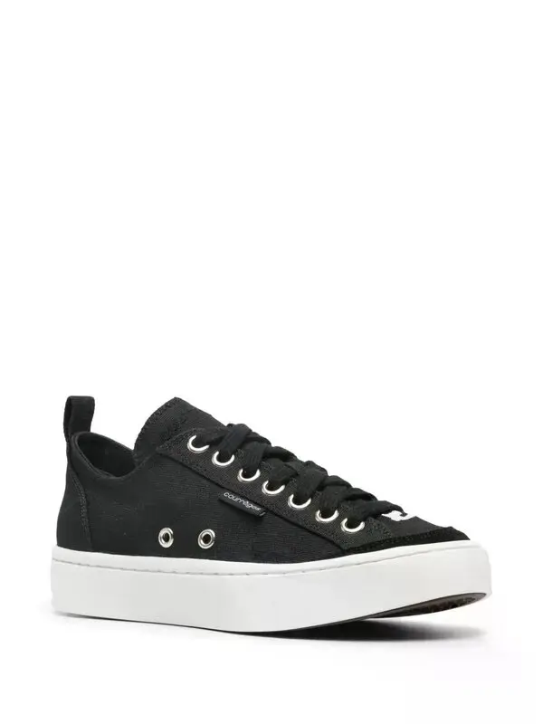 COURREGES Canvas Embroidered-logo Sneakers