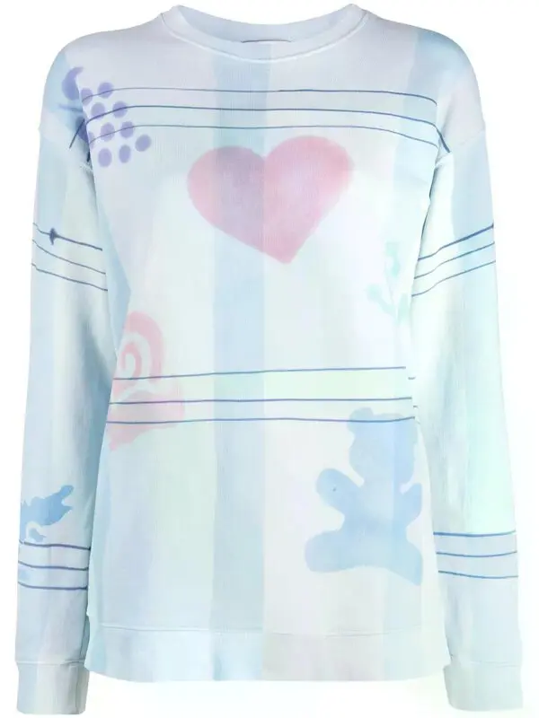 Collina Strada Graphic-print Cotton Sweatshirt