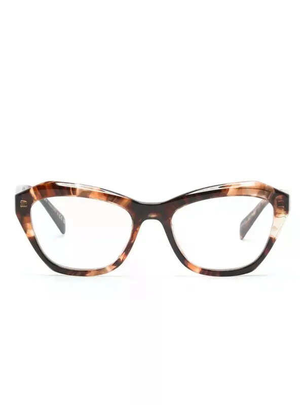 Prada Tortoiseshell Cat-eye Glasses - Brown