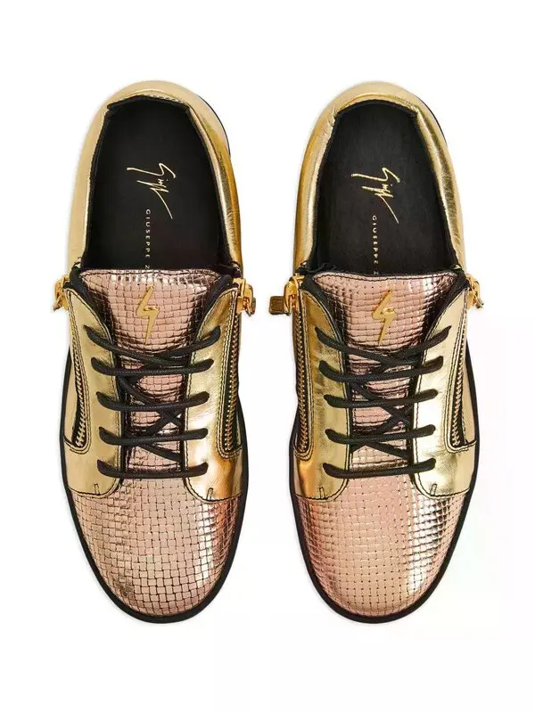 GIUSEPPE ZANOTTI Frankie Double-zip Low-top Sneakers - Multicolour