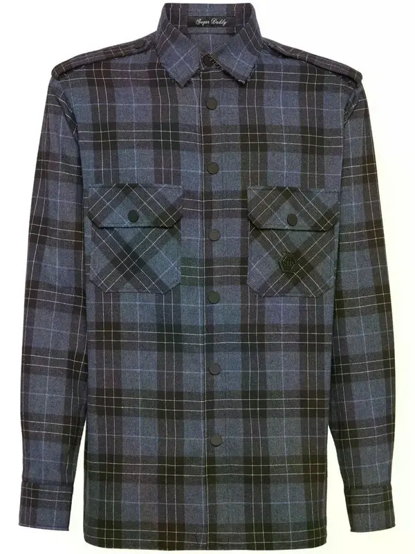 Philipp Plein Skull&bones-print Cotton Shirt