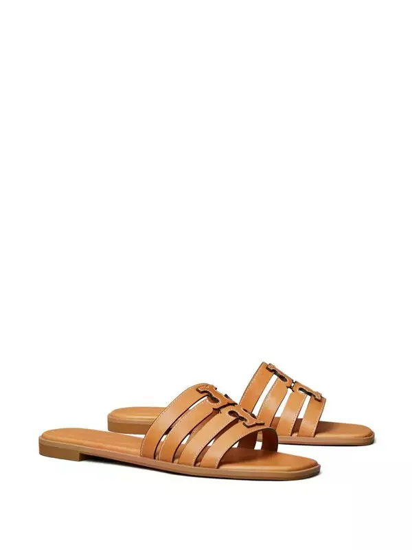 Tory Burch Ines Cage Slides - Brown
