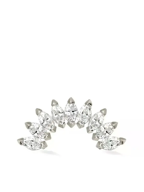 LARK & BERRY 14kt White Gold Diamond Stud Earring - Silver