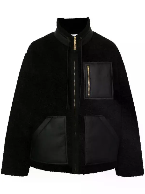 Moschino Faux Shearling Jacket With Paneled Detailing