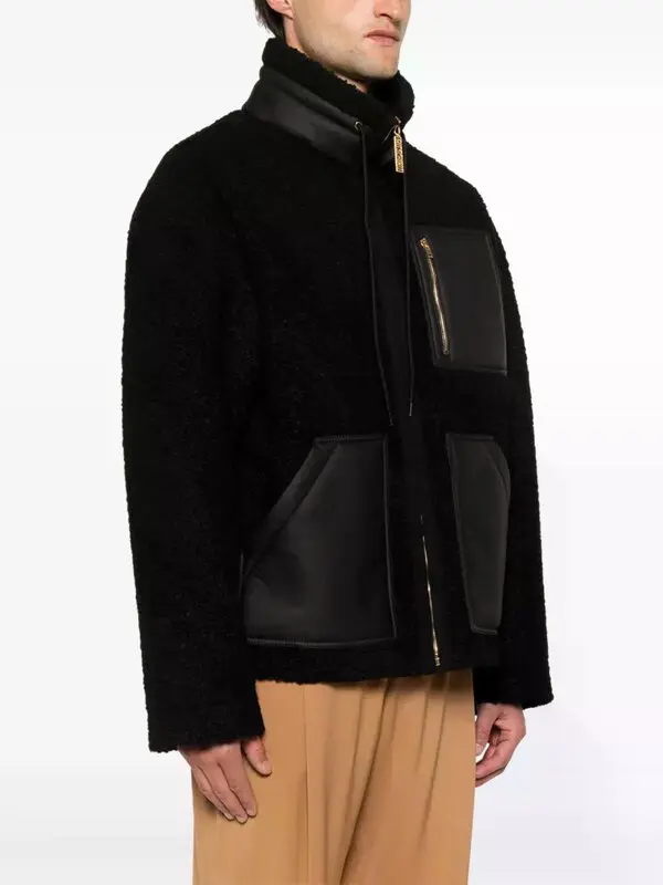 Moschino Faux Shearling Jacket With Paneled Detailing