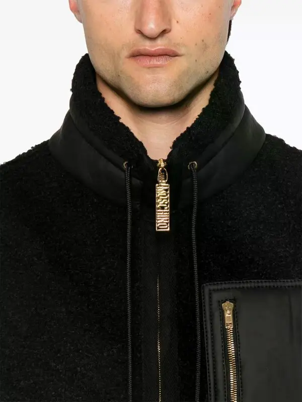 Moschino Faux Shearling Jacket With Paneled Detailing