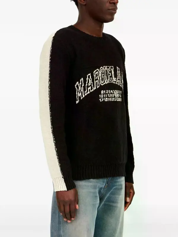 MAISON MARGIELA Knitted Jumper With Numbers Motif