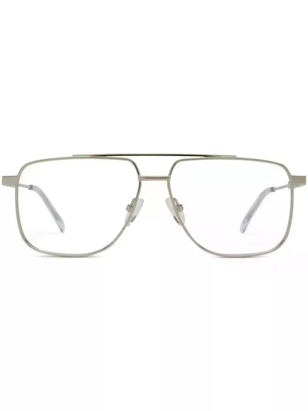 Alexander McQueen Oversized Frame Glasses - Silver