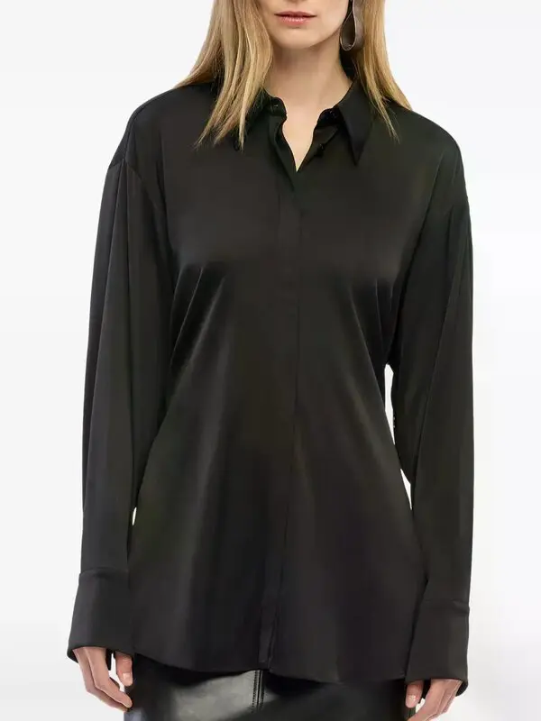 Another Tomorrow Button-detail Shirt