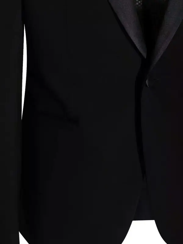 Emporio Armani Satin-trim Suit - Black