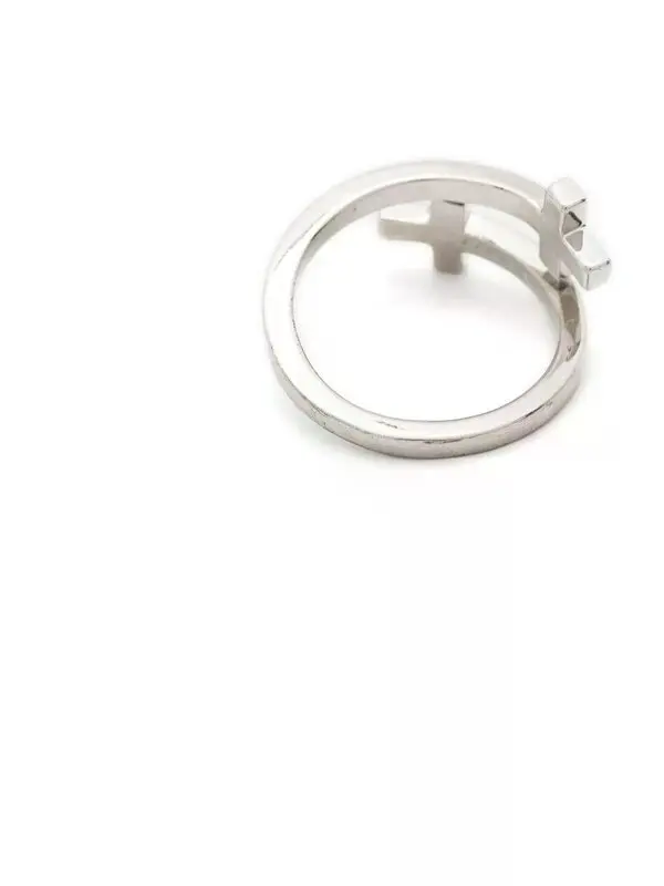 Dsquared2 Tone Cross Charm Ring - Silver