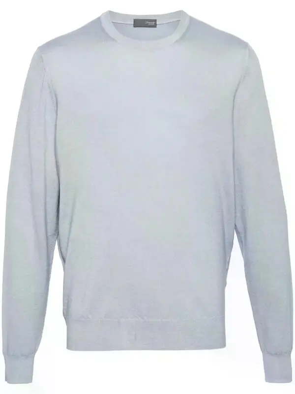 DRUMOHR Crew-neck Merino Jumper - Blue