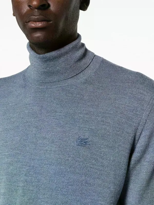 Etro Pegaso-embroidered Roll-neck Jumper