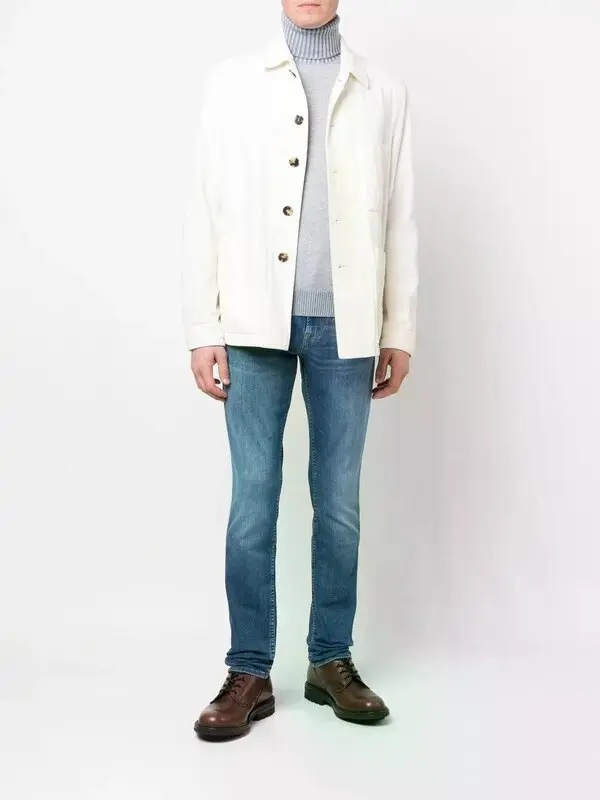 Malo Roll-neck Knit Jumper - Blue