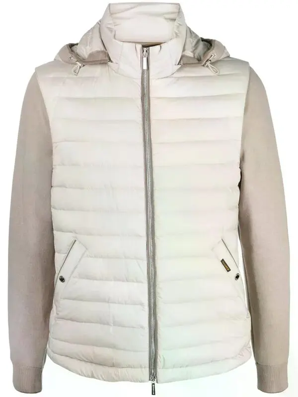 MOORER Padded Bomber Jacket - Neutrals