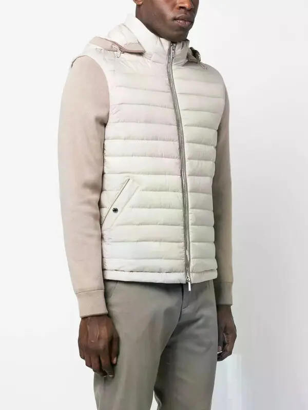 MOORER Padded Bomber Jacket - Neutrals