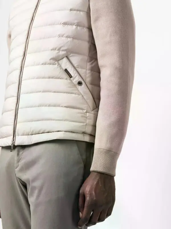 MOORER Padded Bomber Jacket - Neutrals