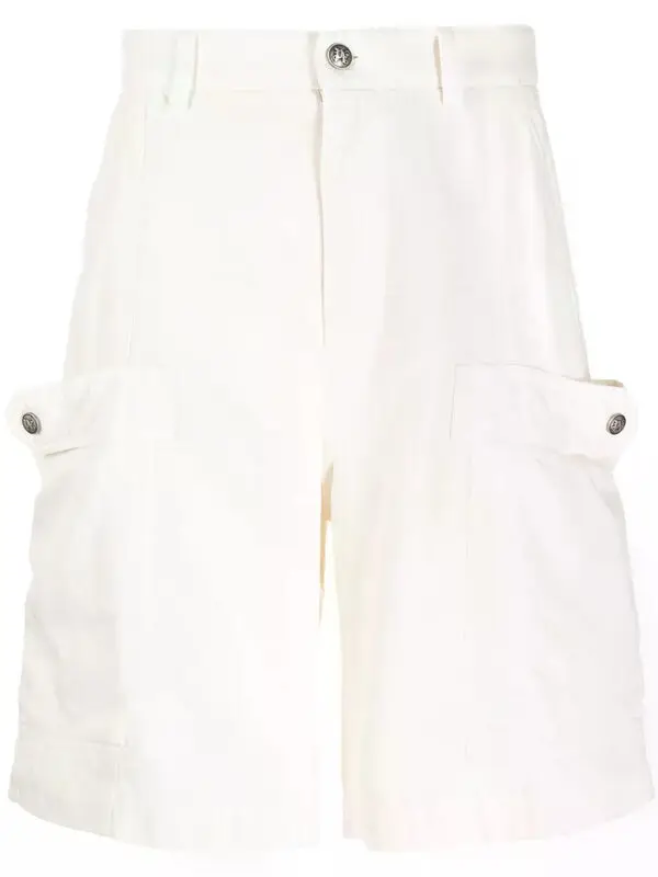 Palm Angels Lyocell-cotton Blend Cargo Shorts - Neutrals