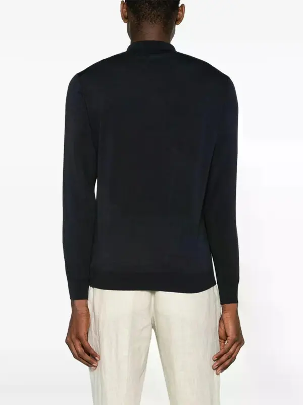 DRUMOHR Fine-knit Polo Shirt - Blue