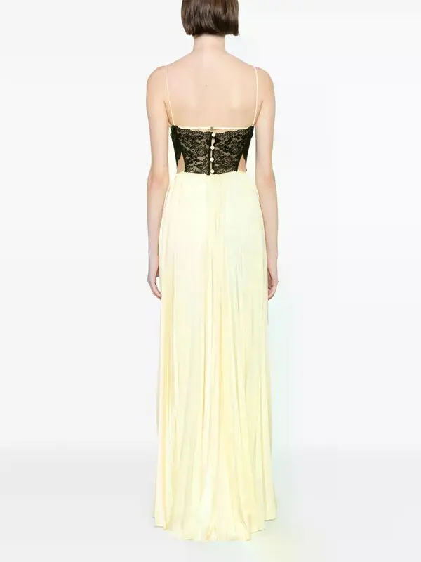 SELF-PORTRAIT Satin Lace Maxi Dress