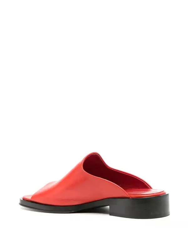 REJINA PYO Flat Open Toe Sandals - Red