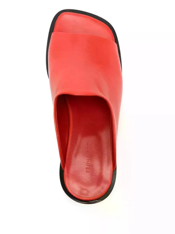 REJINA PYO Flat Open Toe Sandals - Red