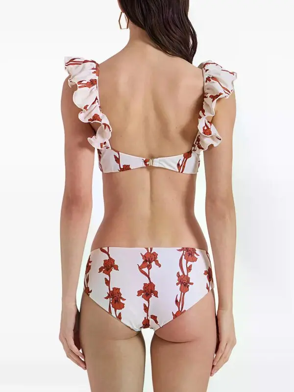 La DoubleJ Ruffled Bikini Top - White