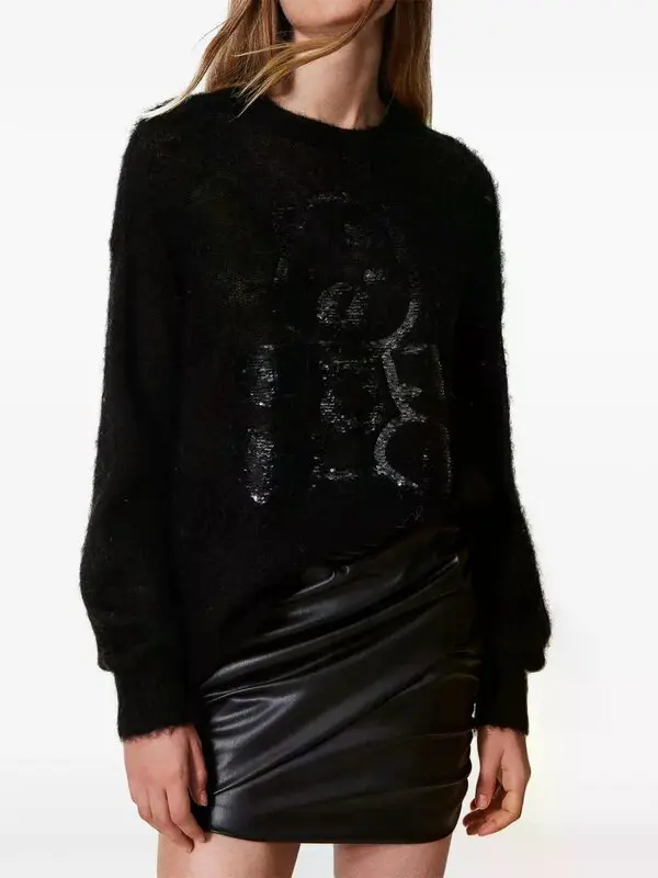 TWINSET Knitted Jumper With Sequin Embellishments