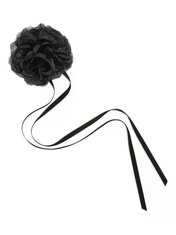 JENNIFER BEHR Rian Ribbon Necklace - Black