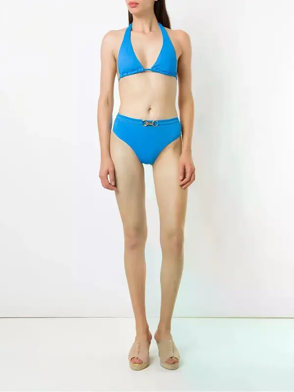 AMIR SLAMA Metallic Embellishment Bikini Set