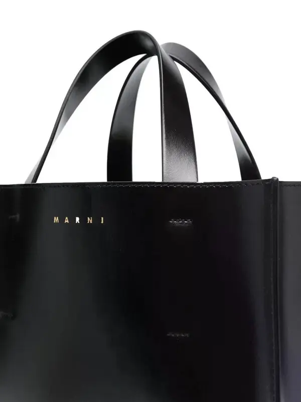 Marni Museo Small Leather Tote Bag - Black