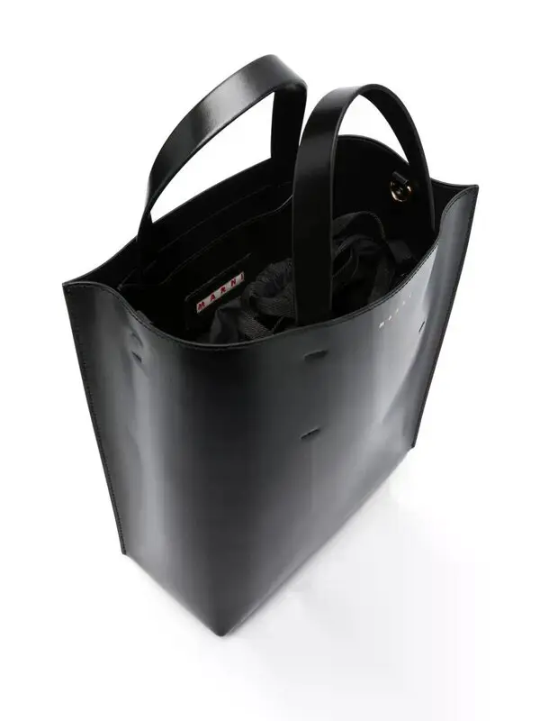 Marni Museo Small Leather Tote Bag - Black