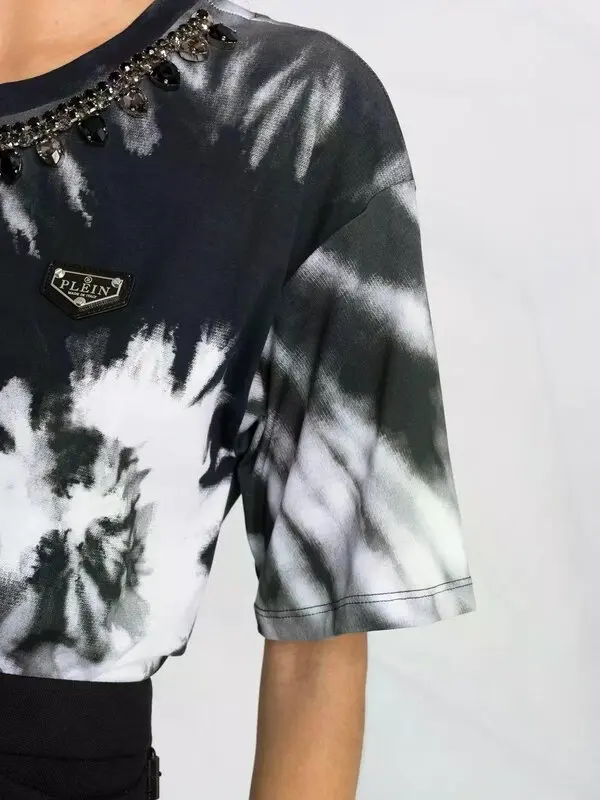 Philipp Plein Tie-dye Print Cotton T-shirt