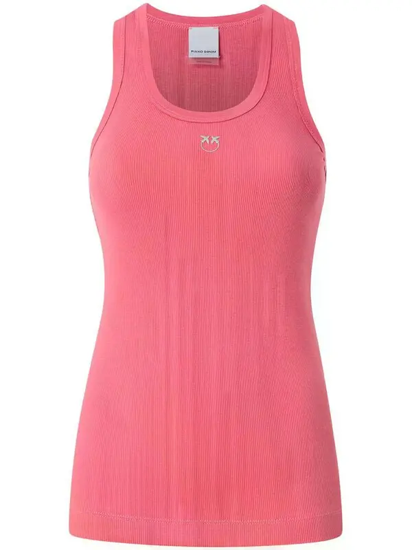 Pinko Logo-embroidered Tank Top - Pink
