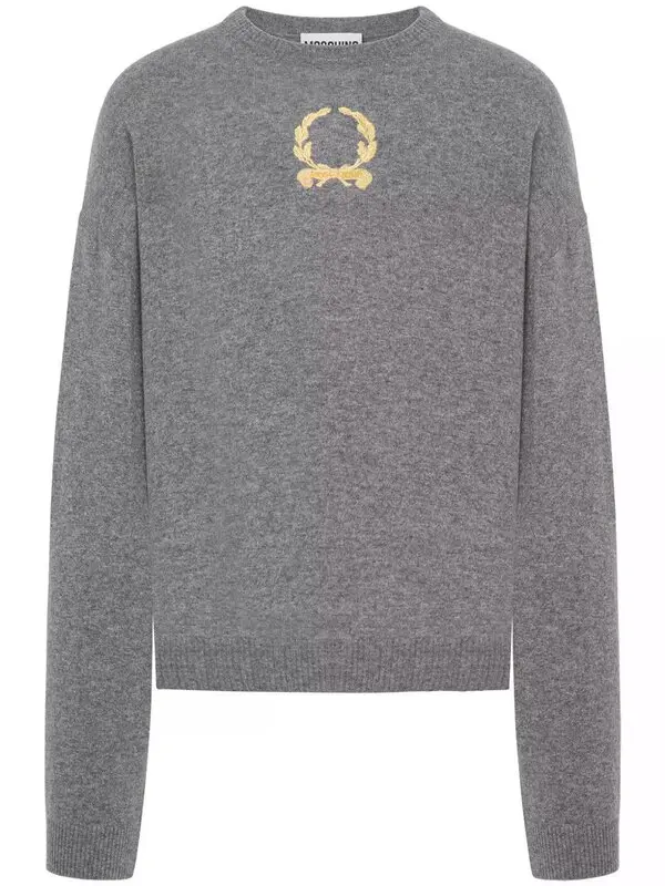 Moschino Laurel Crown-embroidery Sweater