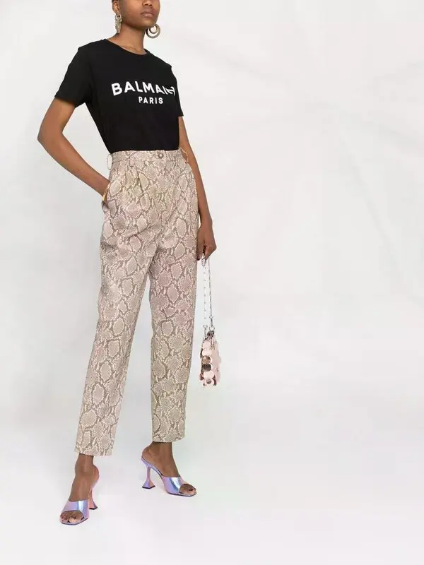 Balmain Logo-print T-shirt With Embossed Buttons