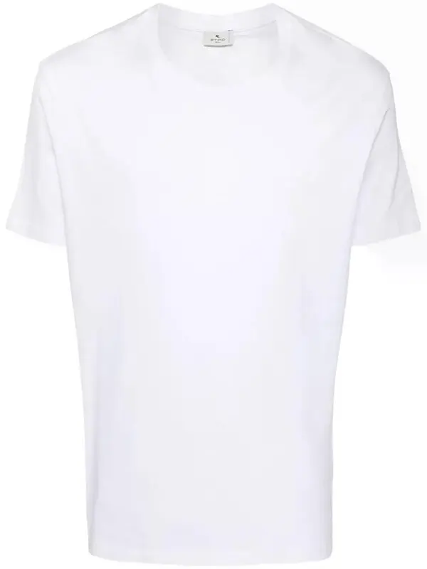 Etro Pegaso-embroidered Cotton T-shirt - White