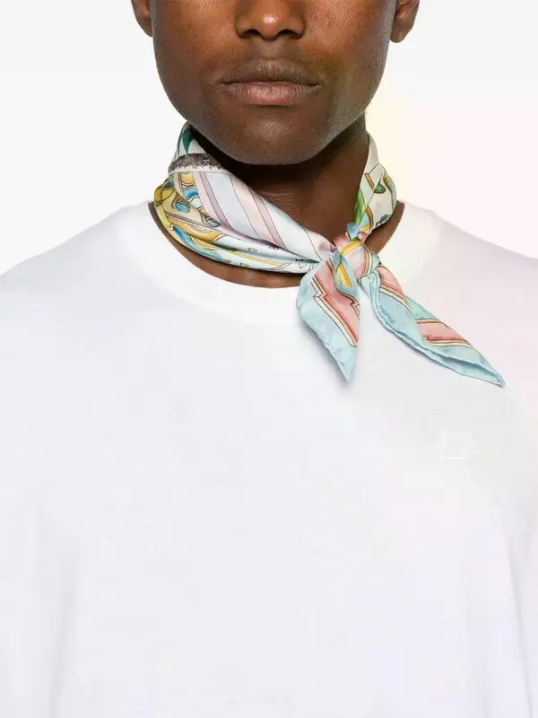 Etro Pegaso-embroidered Cotton T-shirt - White