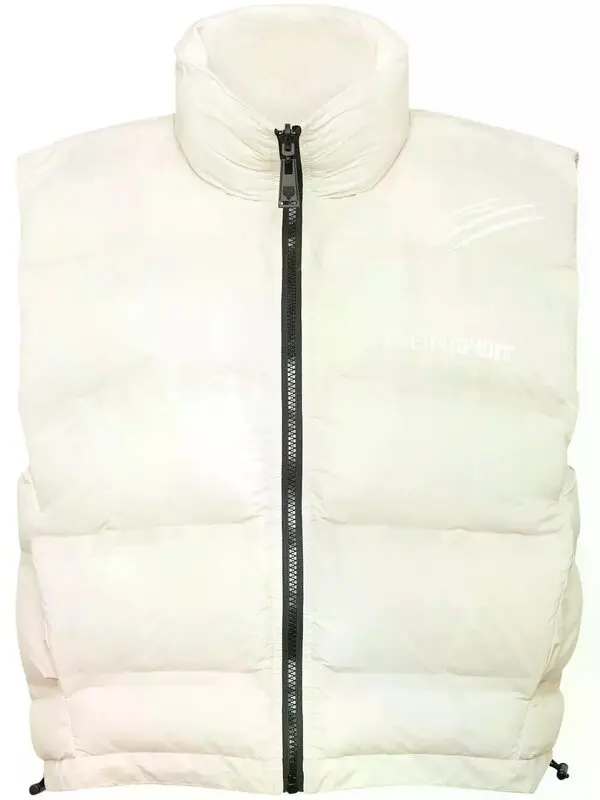 PLEIN SPORT Scratch-print Padded Vest - Grey