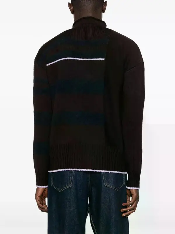 LANVIN Striped Mock-neck Jumper