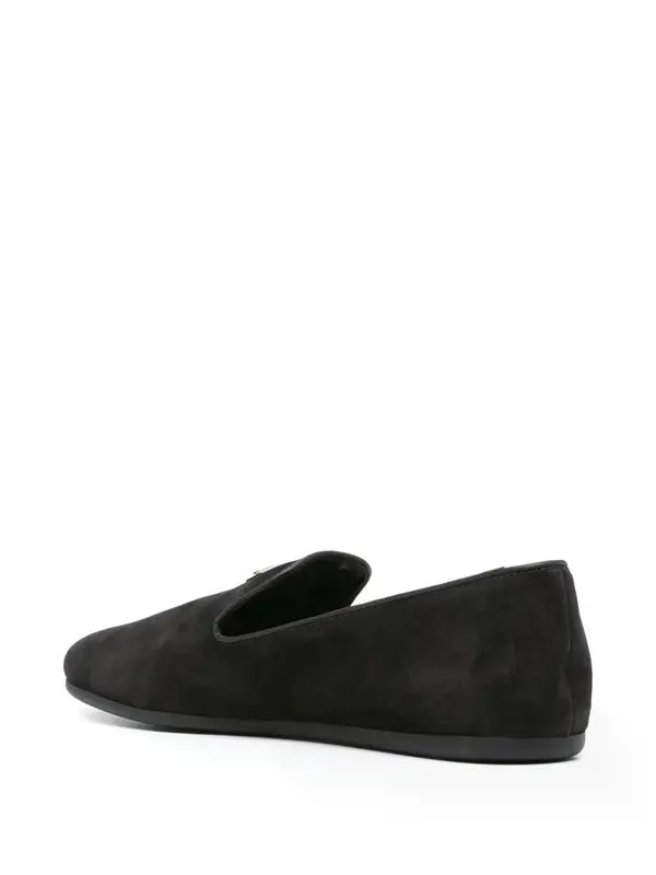Prada Triangle-logo Suede Loafers