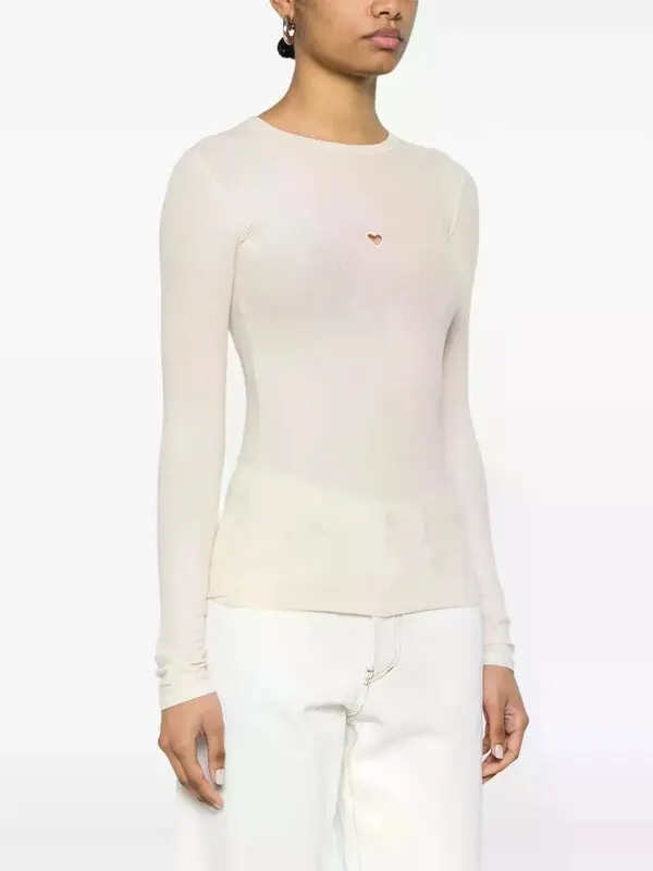 BASERANGE Heart T-shirt - Neutrals